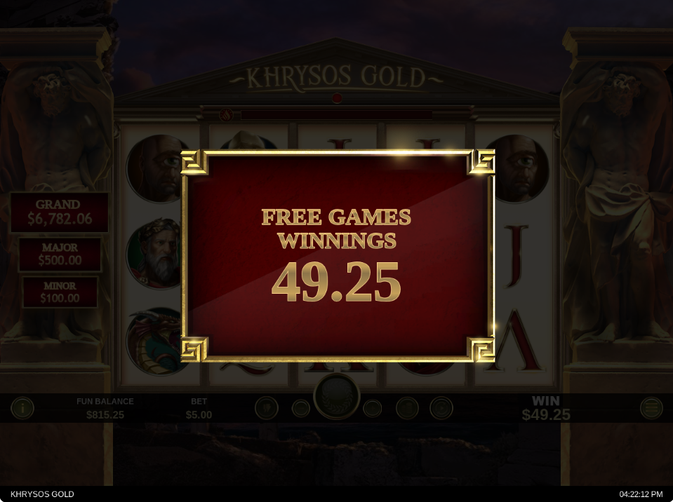 Khrysos Gold Slot Bewertung, Demo & Boni (96% RTP)