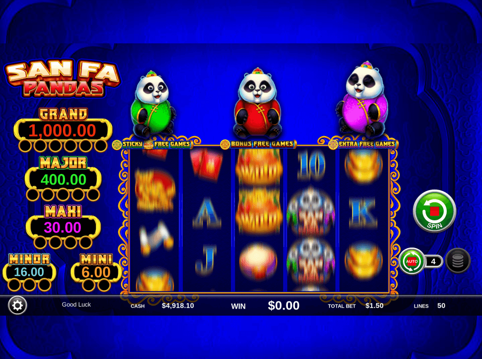 San Fa Pandas Slot Review, Bonuses & Free Play (94.39% RTP)