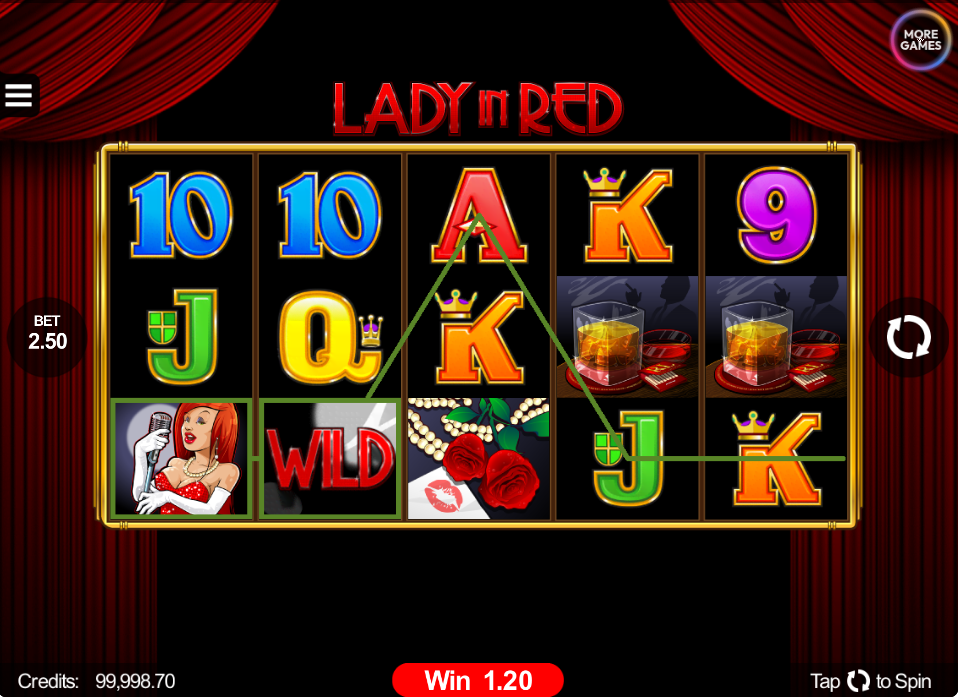 Lady in Red Slot Bewertung, Demo & Boni (96.25% RTP)