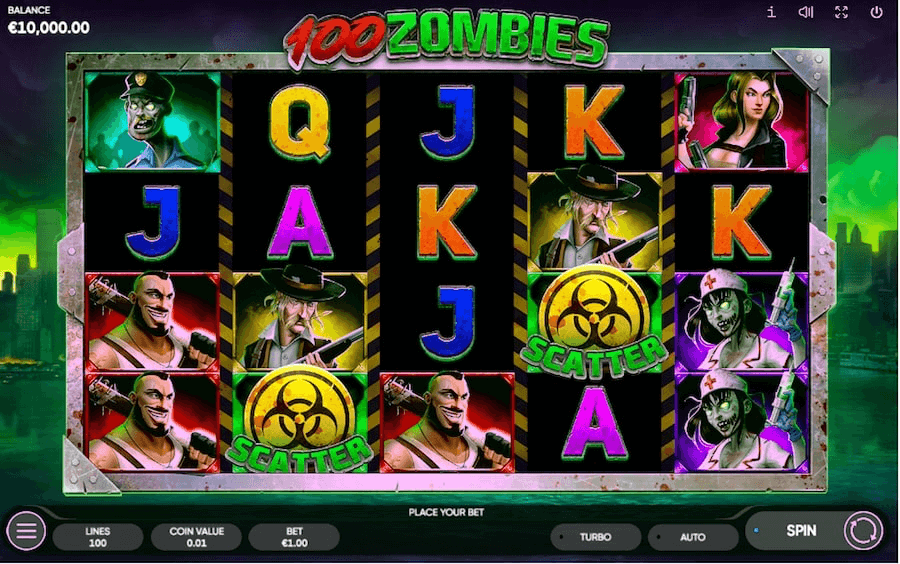 100 Zombies Slot Review, Bonuses & Free Play (96.03% RTP)