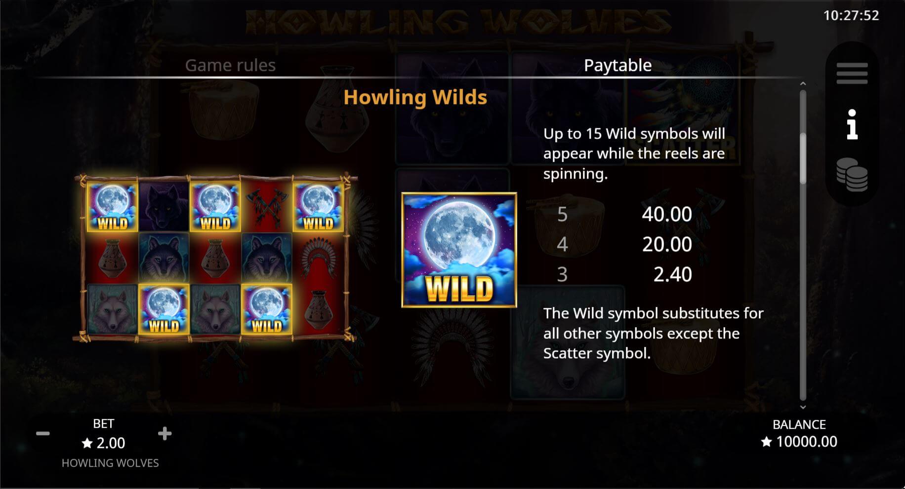 Howling Wolves Slot Review, Bonuses & Free Play (95.49% RTP)