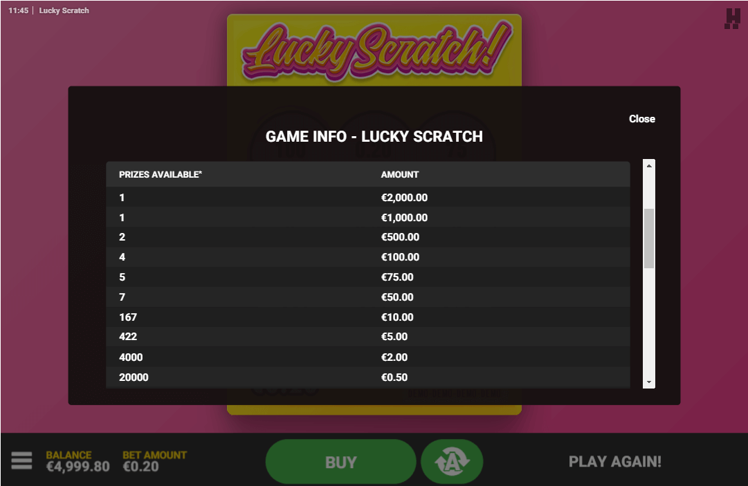 Lucky Scratch Hacksaw Gaming Review, Bonuses & Free Play (85.44% RTP)