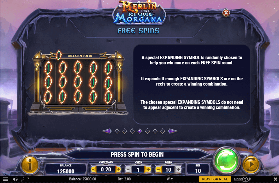 Merlin and the Ice Queen Morgana Slot Review, Bonuses & Free Play