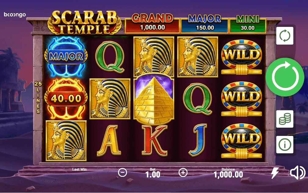 Scarab Temple Slot Review, Bonuses & Free Play (96% RTP)