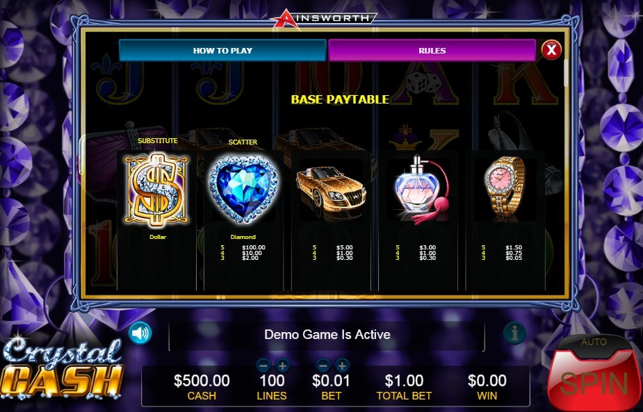 Crystal Cash Slot Review, Bonuses & Free Play (94.06% RTP)