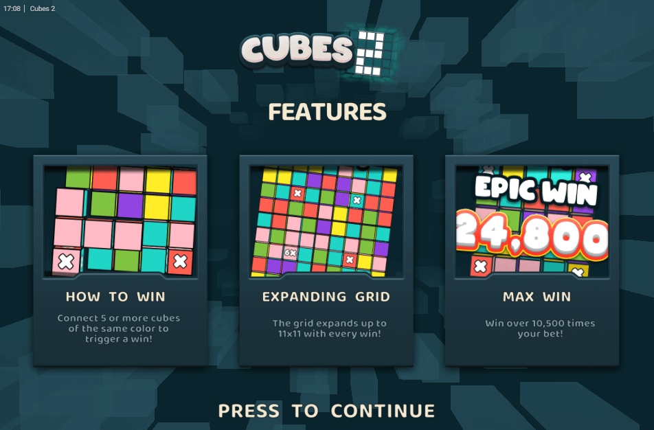 Cubes 2 Review, Bonuses & Free Play (96.3% RTP)