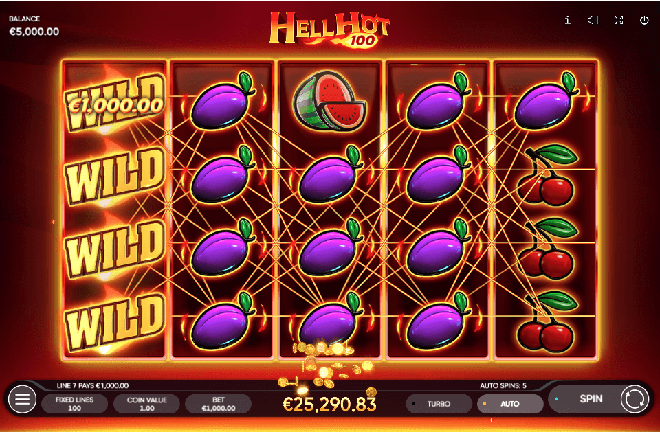 Hell Hot 100 Slot Review, Bonuses & Free Play (96.07% RTP)