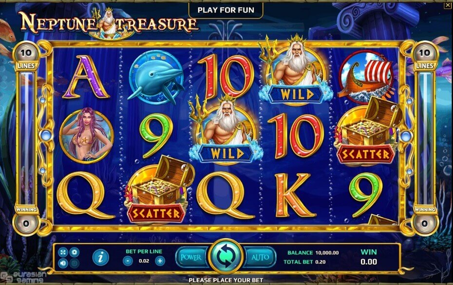 Neptune Treasure Slot Review, Bonuses & Free Play (96% RTP)