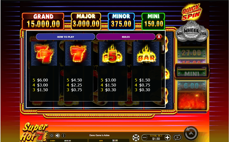 Super Hot 7s Slot Review, Bonuses & Free Play (94.42% RTP)